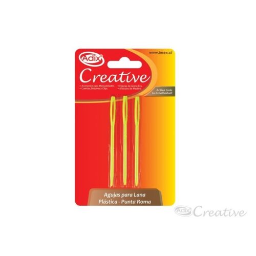 Aguja Lana Plastica Punta Roma 3 Unid. Creative – La Pizarra Libreria ...