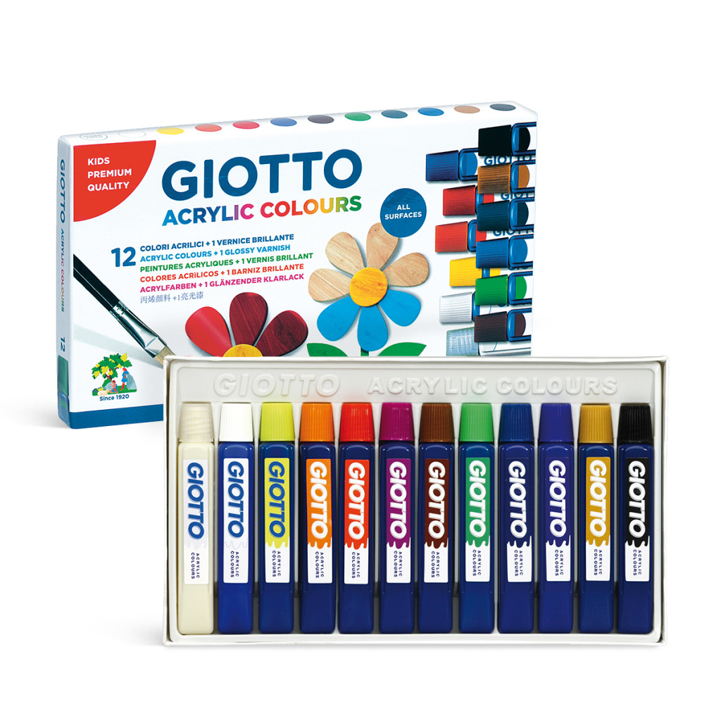 Pintura Acrilica 12 Colores Giotto – La Pizarra Libreria – Venta y ...
